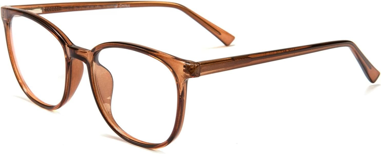 Blue Light Blocking Glasses Fashion Round TR90 Frame Transparent ...