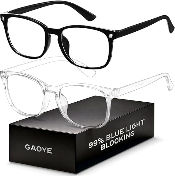Blue Light Blocking Glasses - Fashion Square Fake Eyeglasses, Anti UV ...