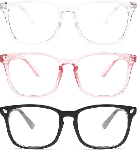 Blue Light Blocking Glasses - Fashion Square Fake Eyeglasses, Anti UV ...