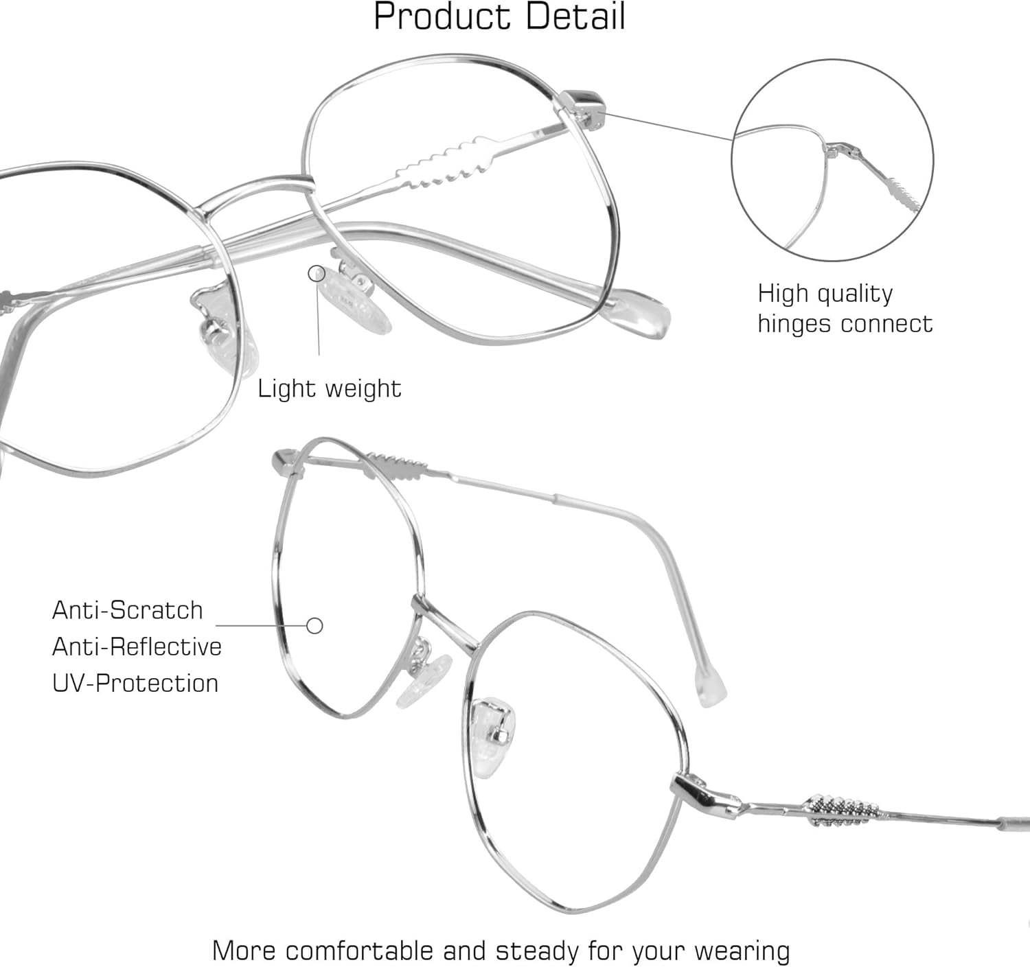 Blue Light Blocking Glasses For Computer Reading, Anti Glare Lenses ...