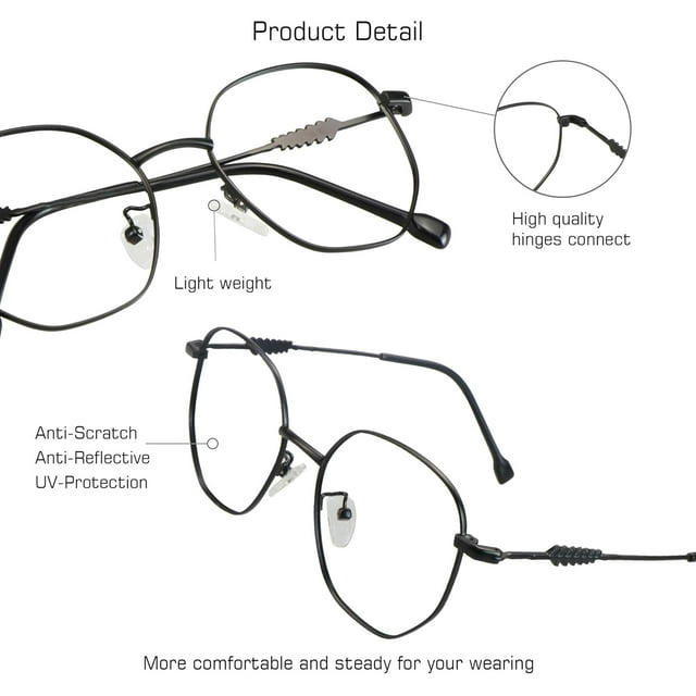 Blue Light Blocking Glasses For Computer Reading Anti Glare Lenses