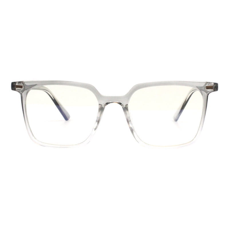 Blue Light Blocking Glasses Square Gray Clear Transparent Ombré Colors ...