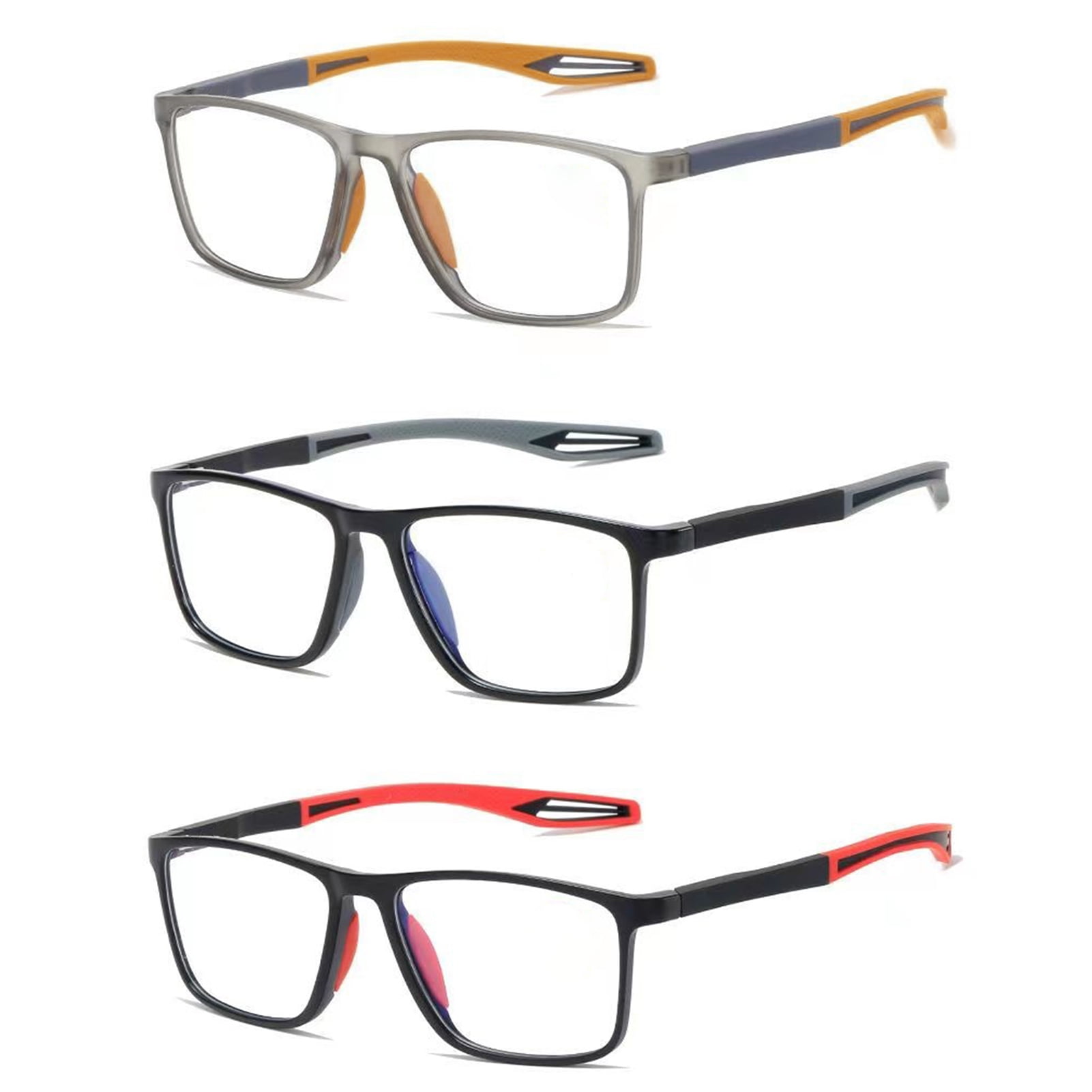 Blue Light Blocking Glasses Unisex Square Frame Clear View Strong Hinge ...