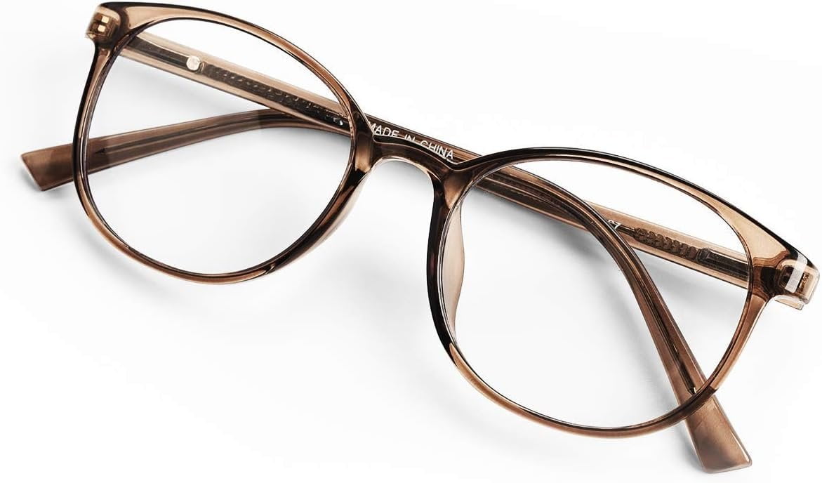 Blue Light Blocking Glasses Women Men TR90 Round Computer Eyeglasses ...