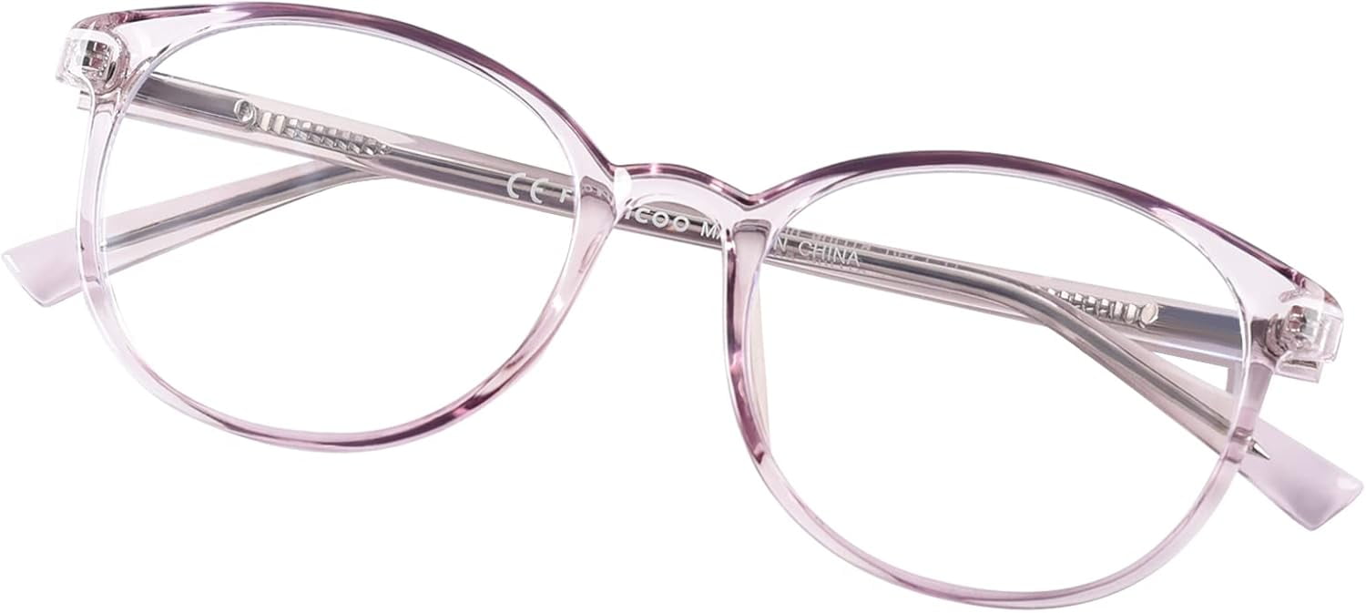 Blue Light Blocking Glasses Women Men TR90 Round Computer Eyeglasses ...