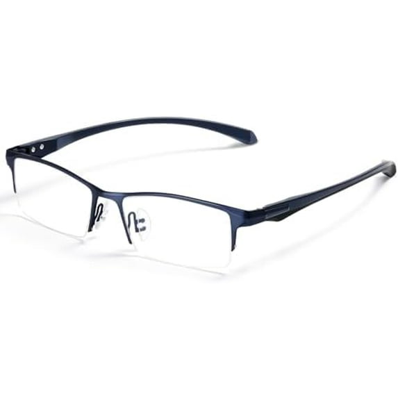 Blue Light Blocking Glasses for Men Semi Rimless Rectangular Computer ...