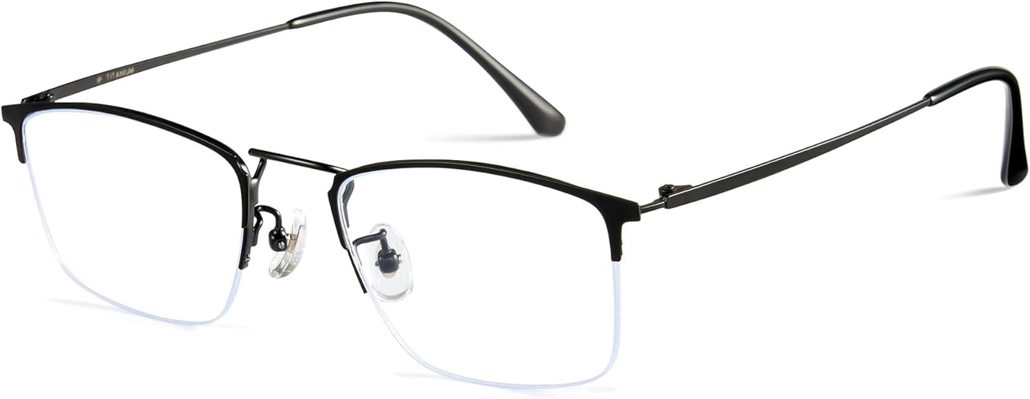Blue Light Blocking Glasses for Men Woman Semi Rim Computer Gaming ...