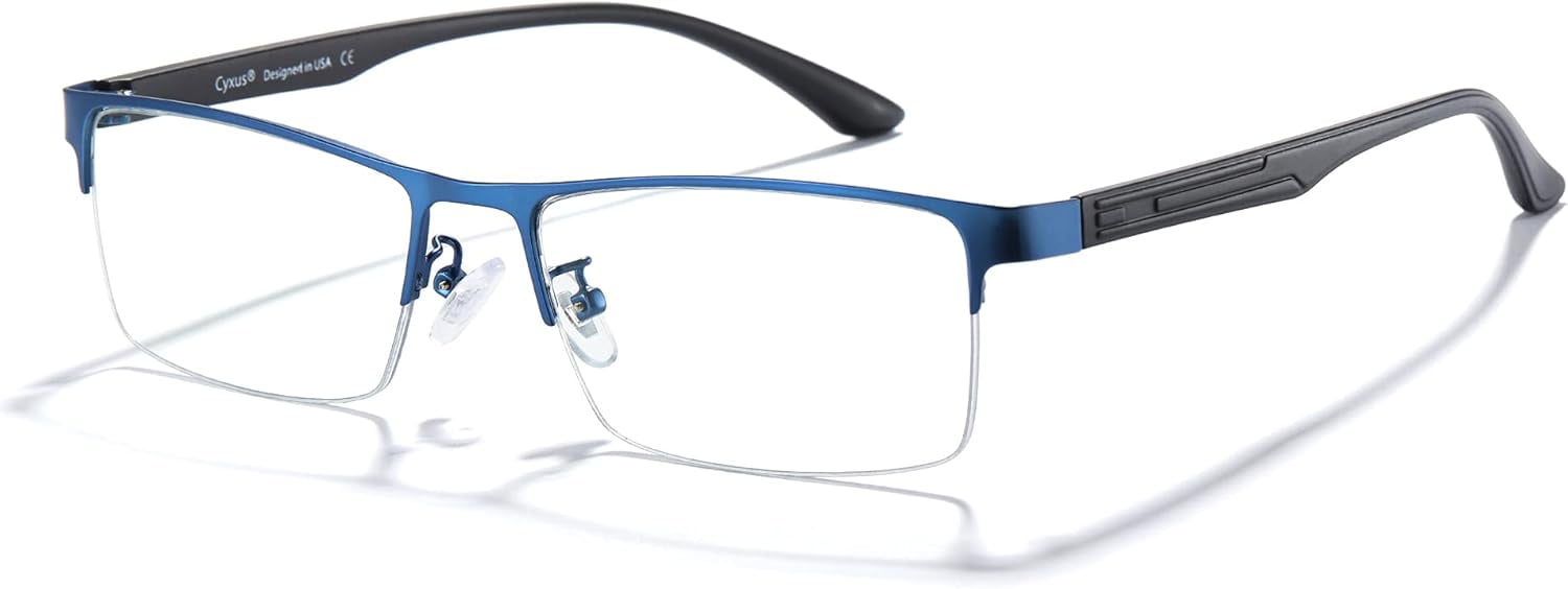 Blue Light Blocking Glasses for Men Woman Semi Rim Computer Gaming ...