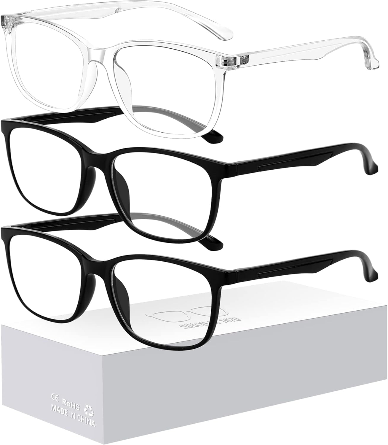 Blue-Light Blocking Glasses for Women Men - 3Pack Computer Reading ...