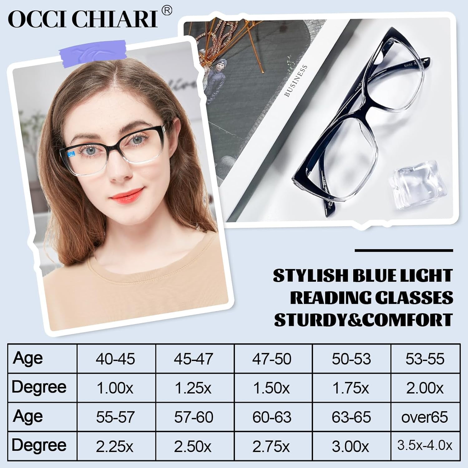 Blue Light Blocking Reading Glasses Women Large Reader - Walmart.com