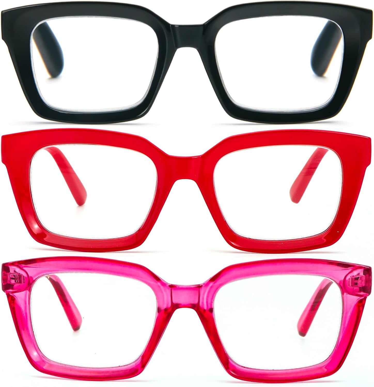 Blue Light Blocking Reading Glasses for Women 1.5 Oversized Rectangle ...