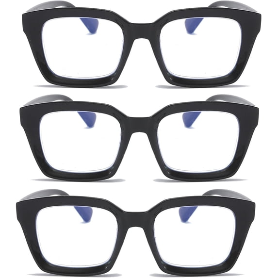 Blue Light Blocking Reading Glasses for Women 1.5 Oversized Rectangle ...