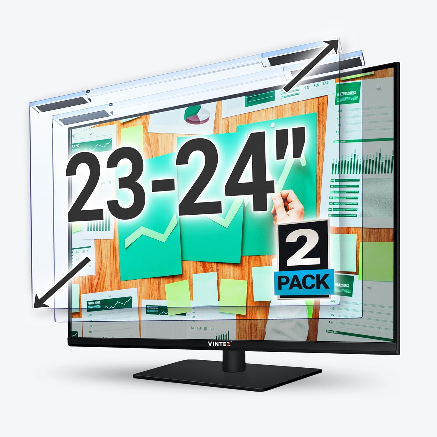 Blue Light Blocking Screen Protector Panel for 23, 23.6, 23.8, 24 Inch ...