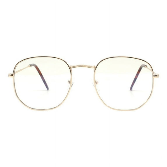 Blue Light Filtering Lens Glasses Soft Square Hipster Style Metal Frame ...