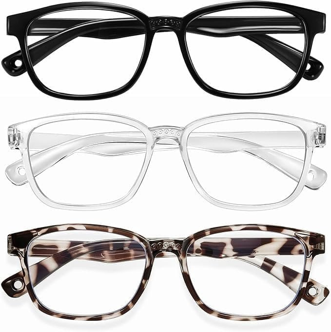 Blue Light Glasses for 3 Pack Anti Glare & Eye Glasses TV Phone Tablets ...