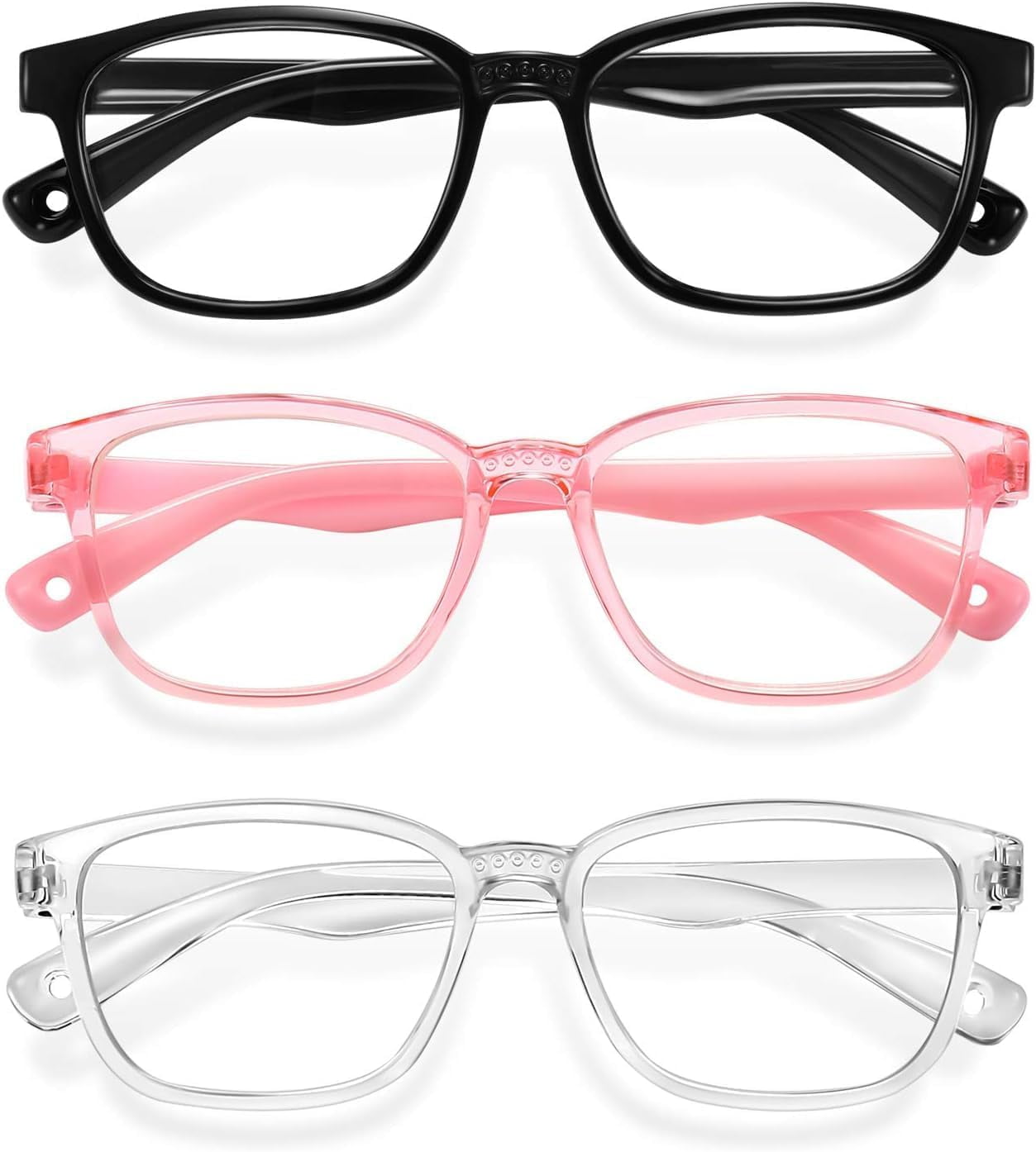 Blue Light Glasses for Kids 3 Pack Anti Glare & Eye Strain Glasses ...