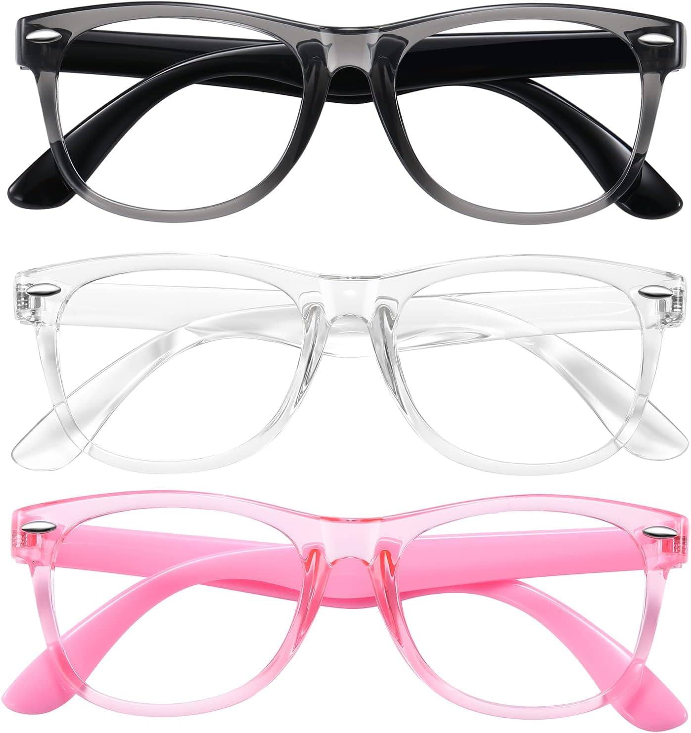 Blue Light Glasses for Kids 3 Pack Blue Light Blocking Glasses for Teen ...