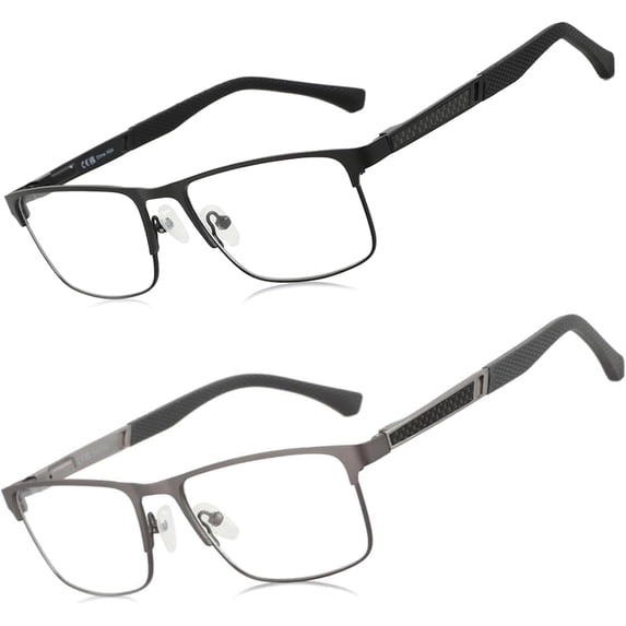 Blue Light Glasses Men : Black Reading Glasses Men - Square Frame ...