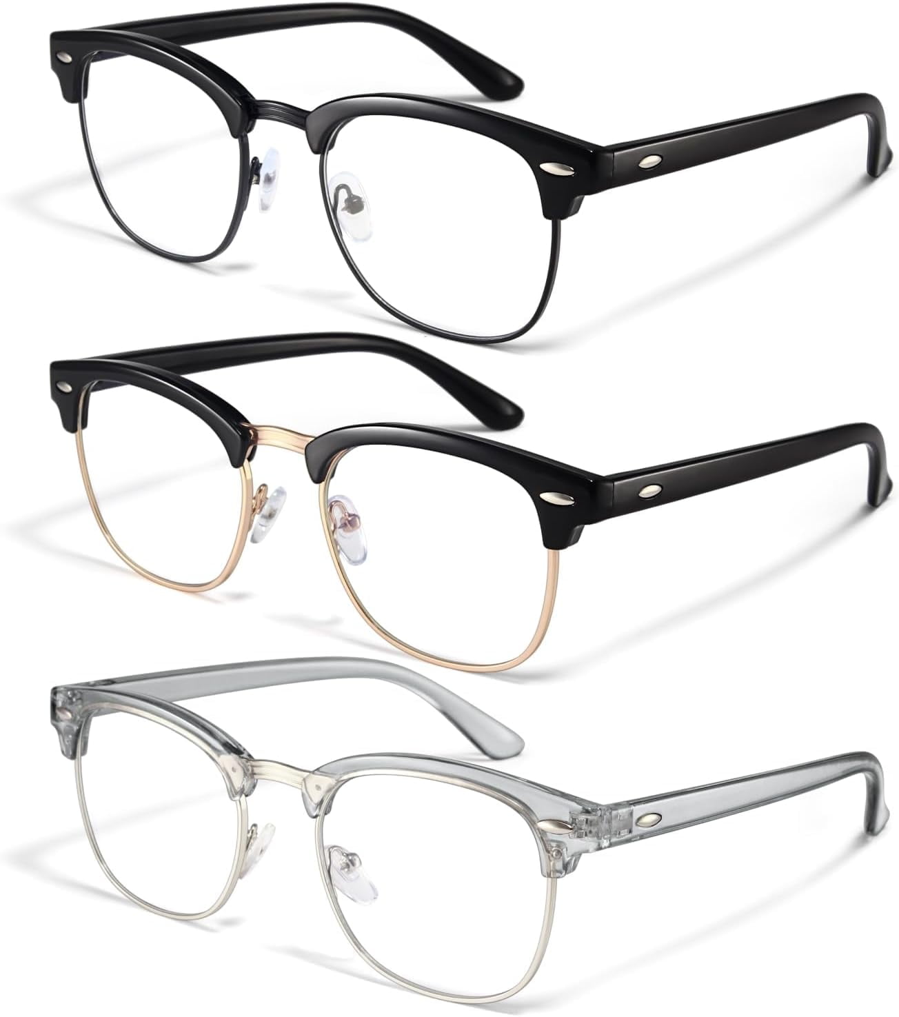 Blue Light Glasses for Men & Women - Mixed Material + Frames with UV ...