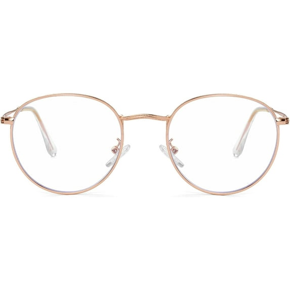 Blue Light Glasses for Women Men Fashion Retro Circle Wire Frames ...