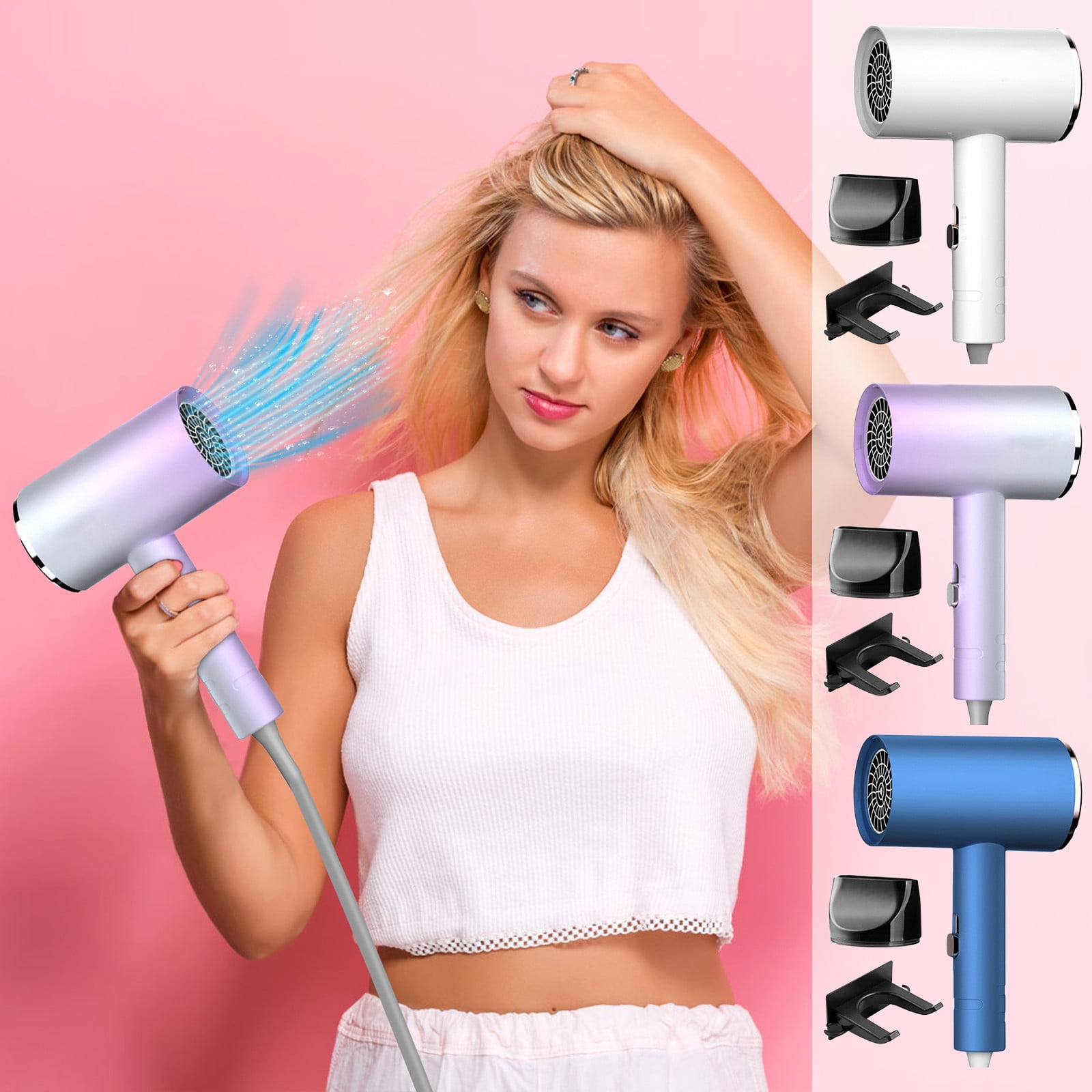 Blue Light High-Power Hair Dryer for Fast DryingProfessional Hair Care ...