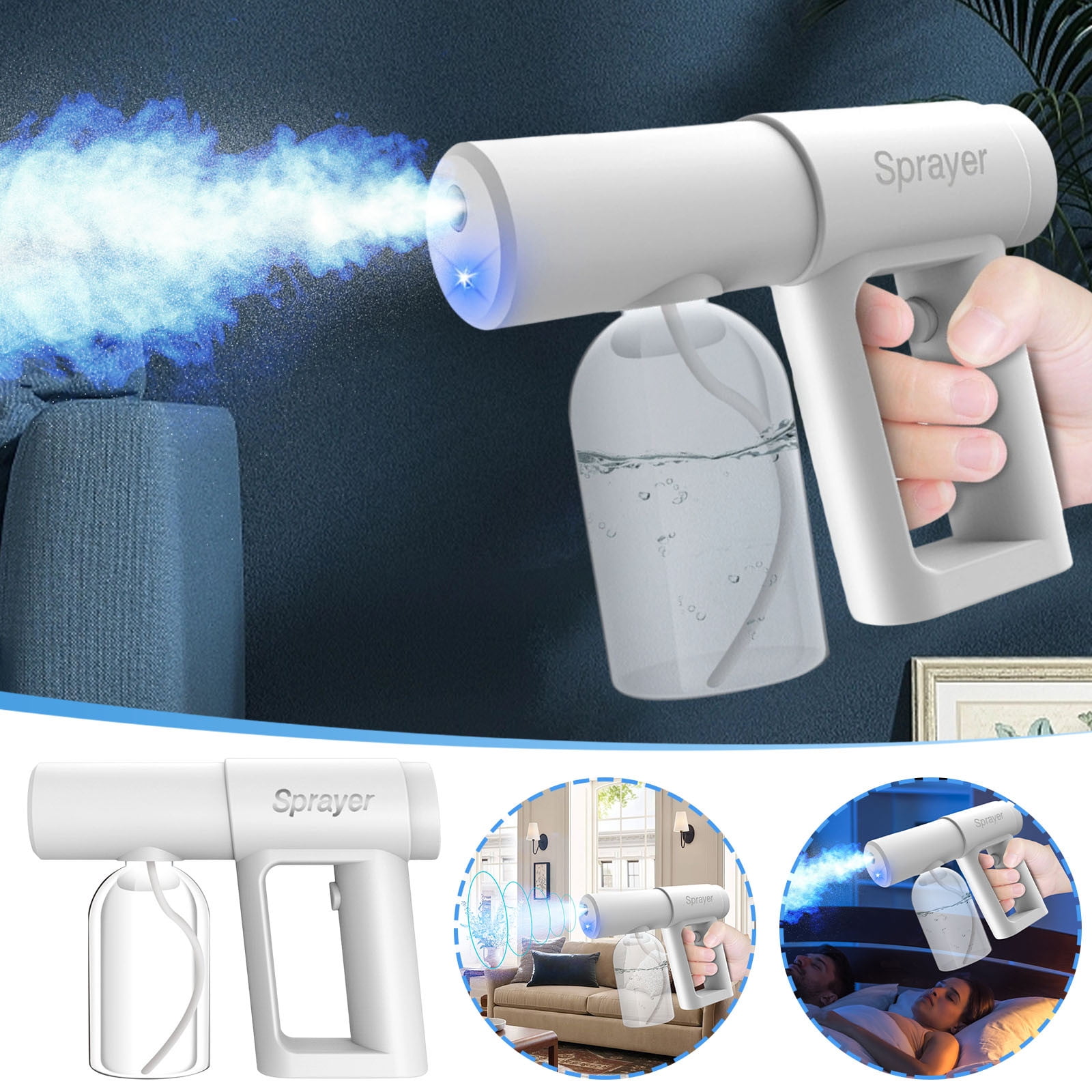 Blue Light Humidification Spray Dualpurposegun Wireless USB Charging ...