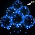 Wliwwo LED Clear Balloons, Blue, 15 Pieces, Glow in the Dark Party ...