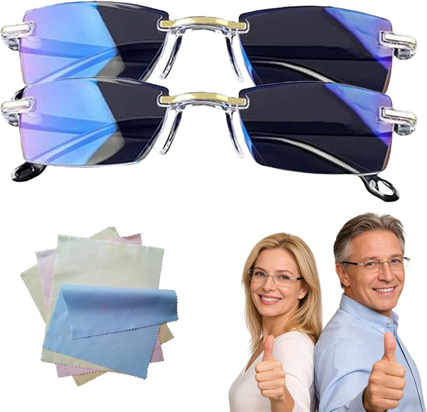 Blue Light Self Adjusting Focus Glasses, Adjustable Focus Reading ...