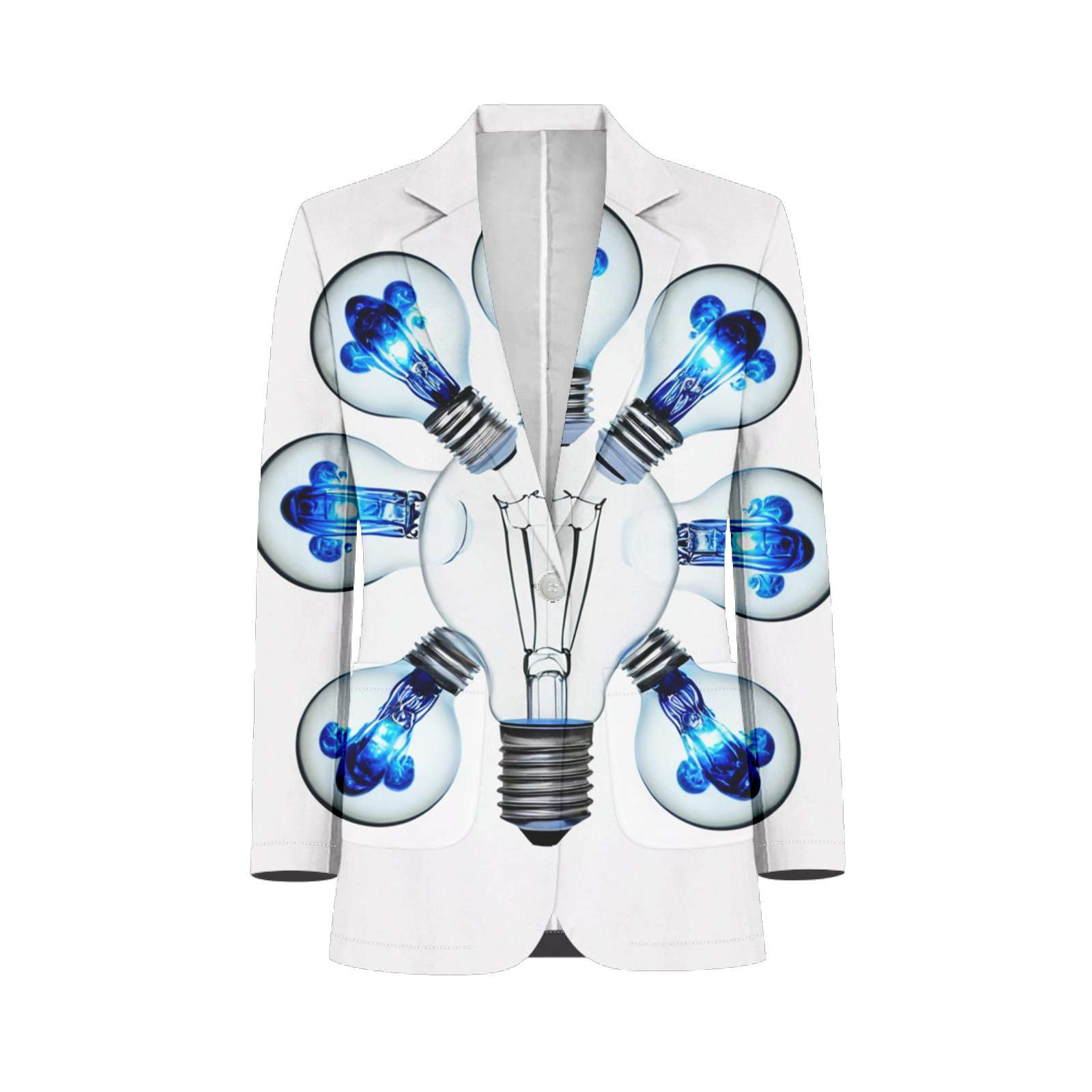 Blue Lightbulb Mandala Customized Men's Suits full man Shawl Collar ...