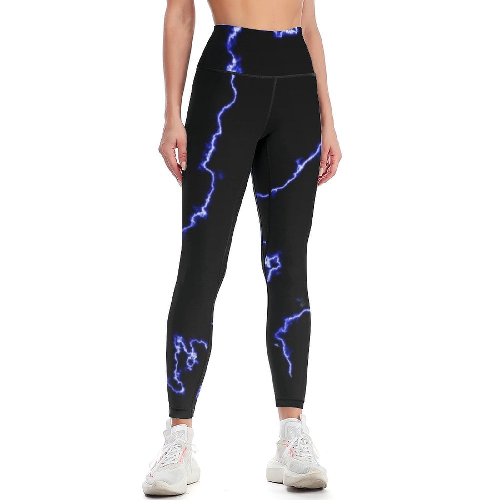 Blue Lightning Bolt 2000s Pattern Leggings push up legging exercise ...