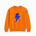 Blue Lightning Bolt Minimal Electric Energy Graphic Design Sweatshirt ...
