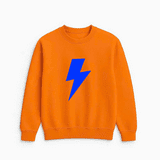 Blue Lightning Bolt Minimal Electric Energy Graphic Design Sweatshirt ...