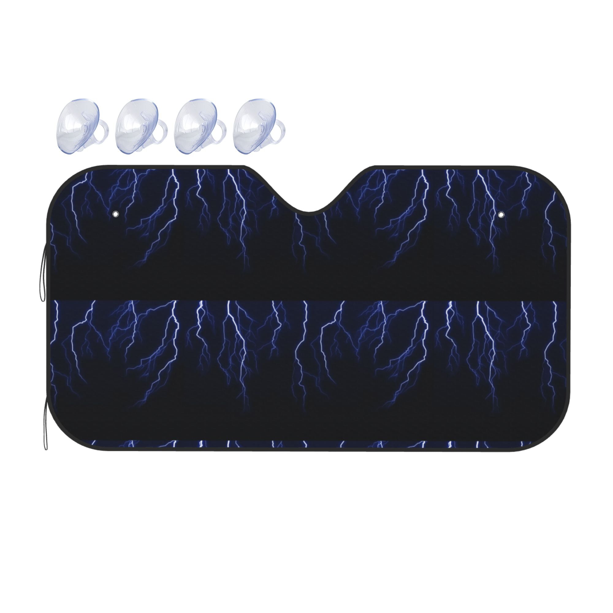 Blue Lightning Bolts1 1-Piece Car Front Window Sunshade-Foldable for ...
