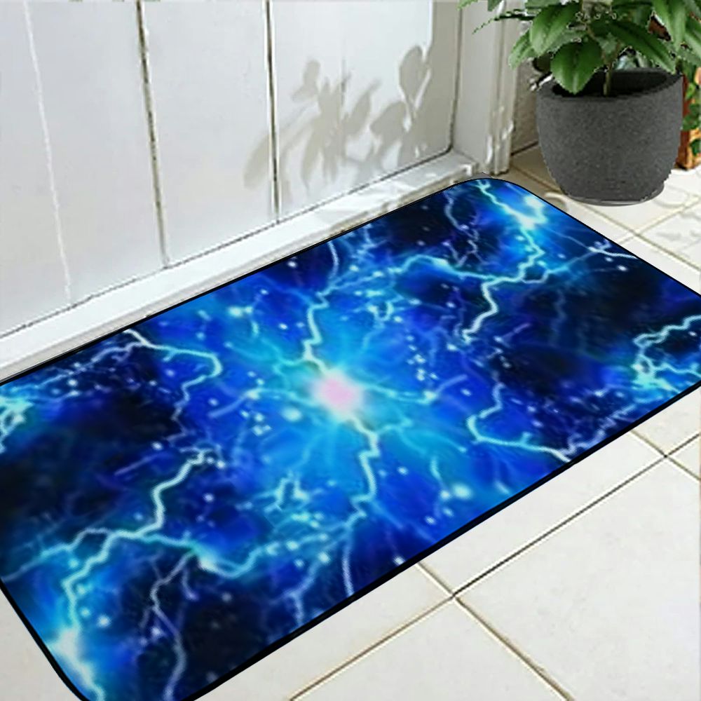 Blue Lightning Entryway Mats Decorative Non Slip Bath Mat - Walmart.com