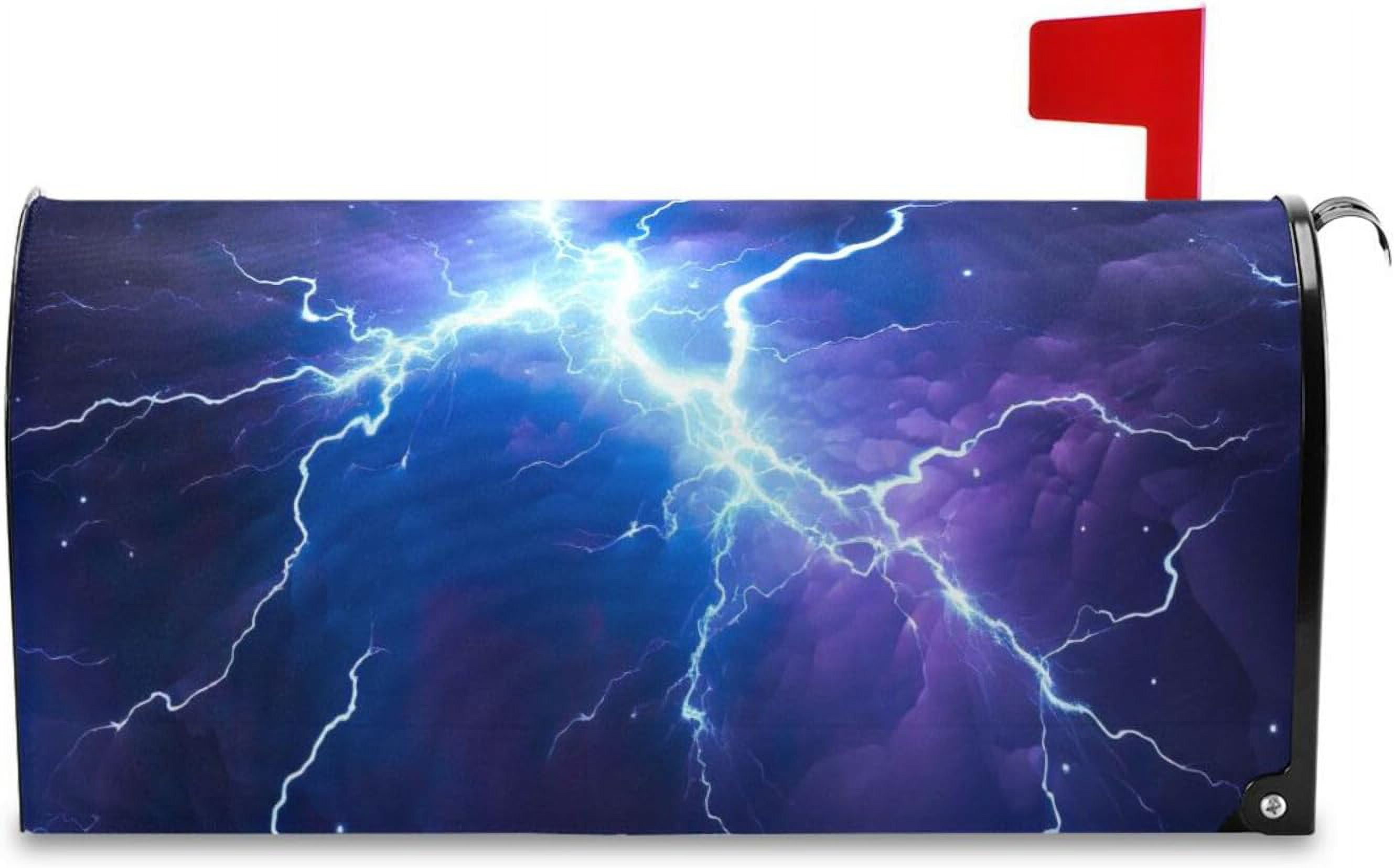 Blue Lightning Texture Magnetic Mailbox Covers Oxford Cloth Letter Box ...