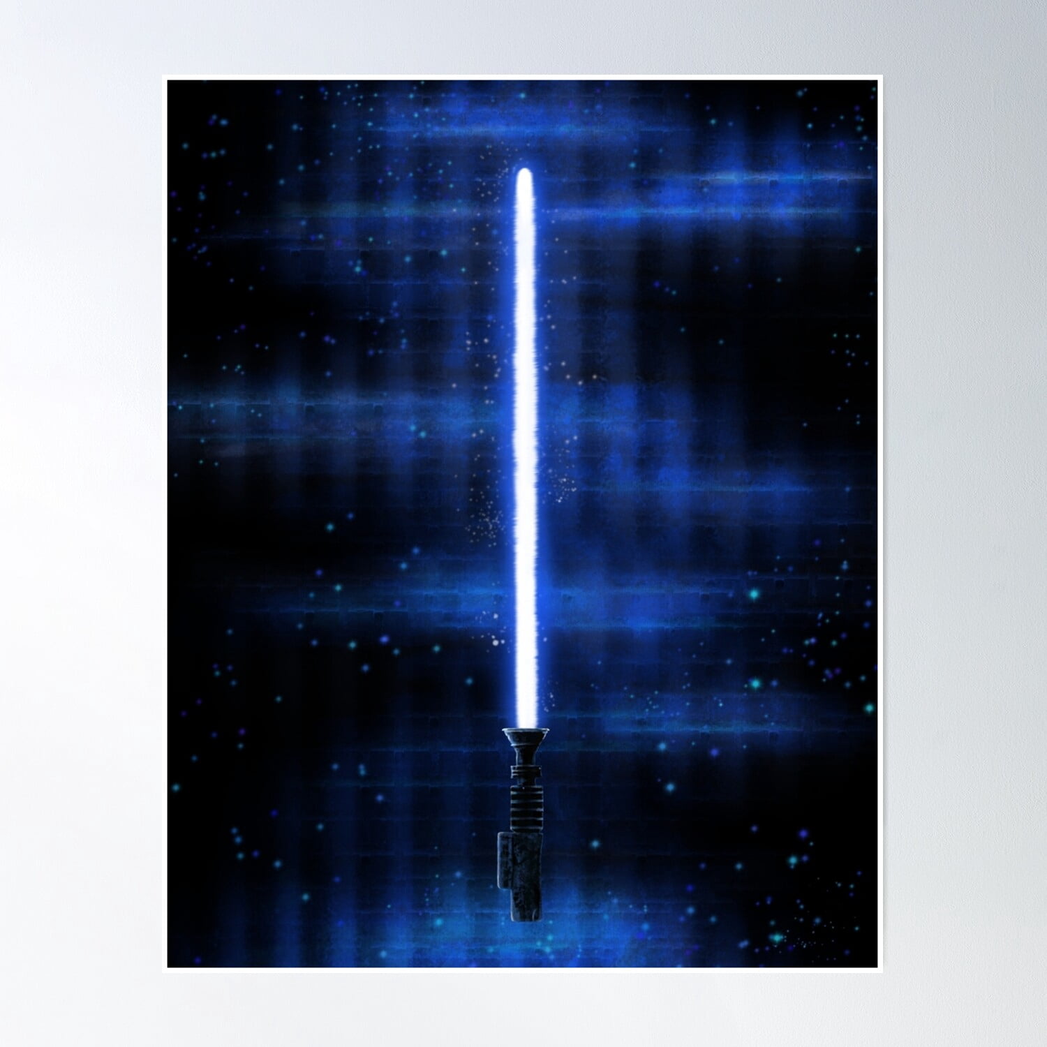 Blue Lightsaber Poster Wall Art, Modern Wall Decor, 8x12 UNFRAMED ...