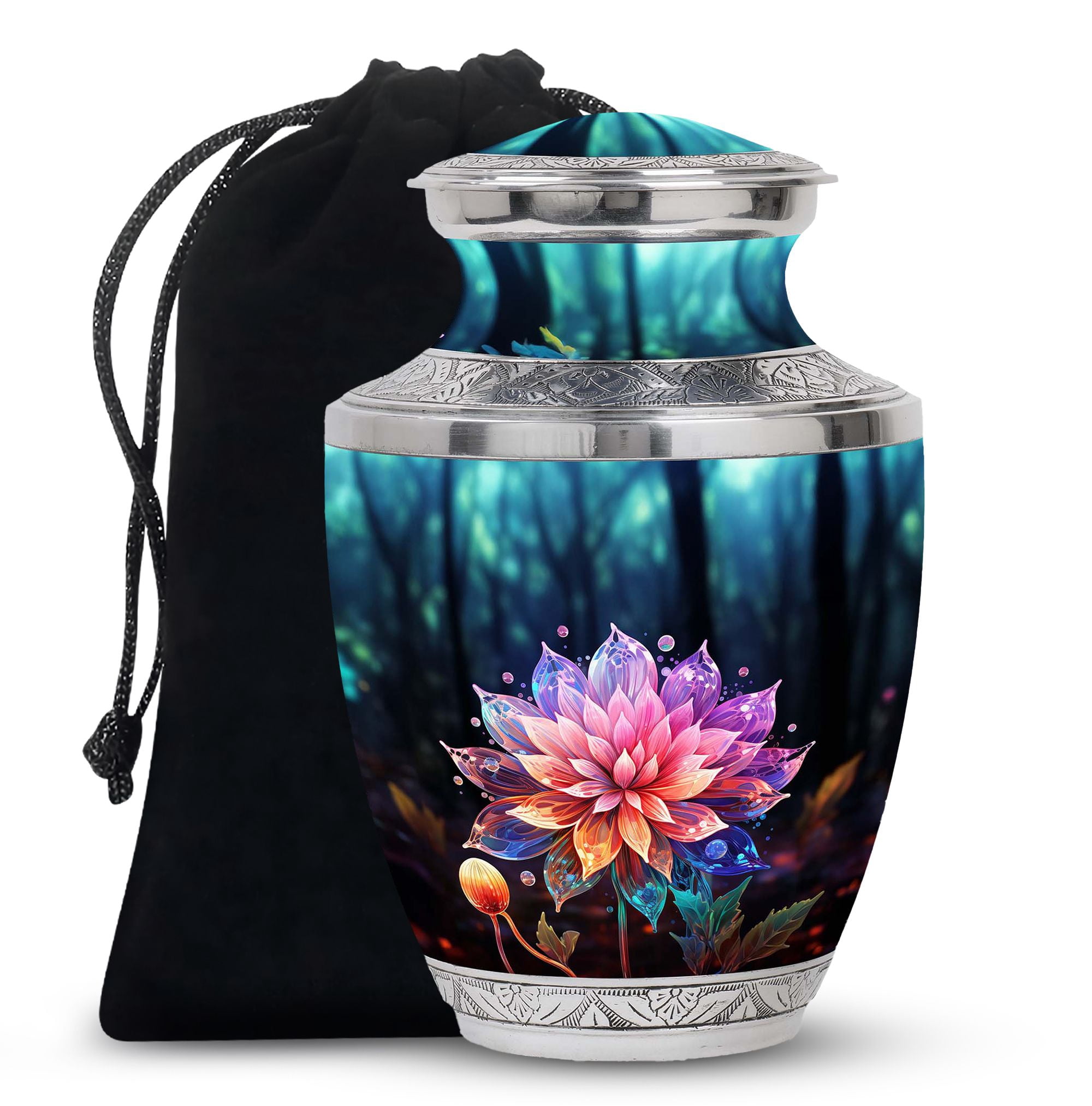 Blue Lilly Burial Urns For Ashes Adult Mother And Father - Cremains Urn ...