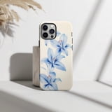 Blue Lily Flower Summer Spring Nature Design Phone Case with iPhone 16 ...