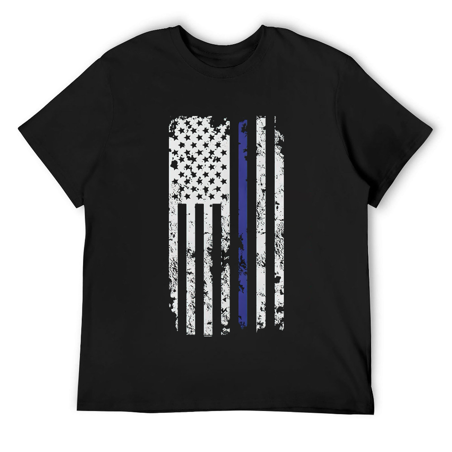 Blue Line American Flag - Support Cops Police Men's T Shirts - Walmart.com