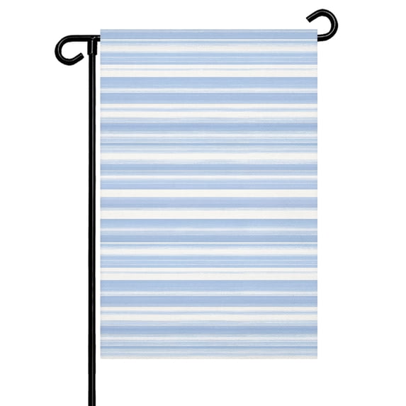 Blue Line Garden Flag 12x18 Inch Watercolor Striped Double Sided Small ...