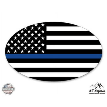 Police Firefighter Cross American Flag Subdued - 12" Vinyl Sticker ...
