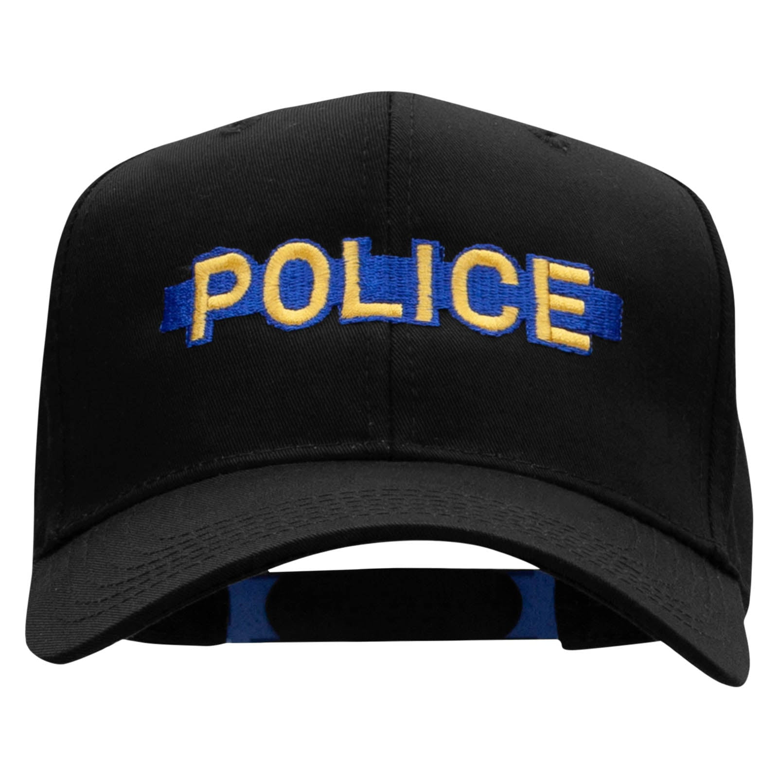 Blue Line Police Solid Cotton Twill Low Profile Snap Cap - Black OSFM ...