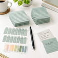 Blue Lined Transparent Sticky Notes Set with Dual-Tip Marker and Index ...
