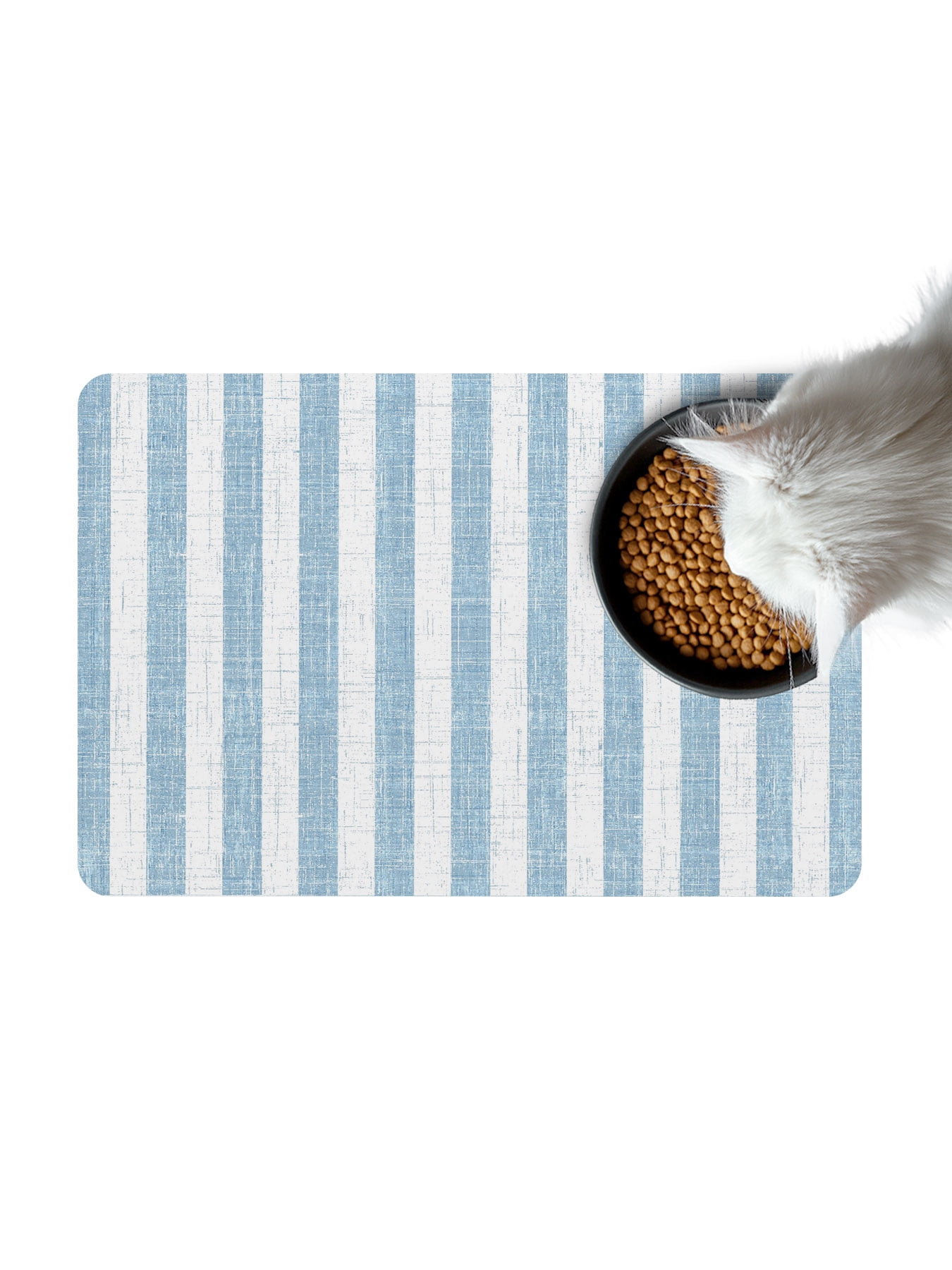 Blue Linens Doormat Modern Minimalist Blue White Vertical Lines Non ...