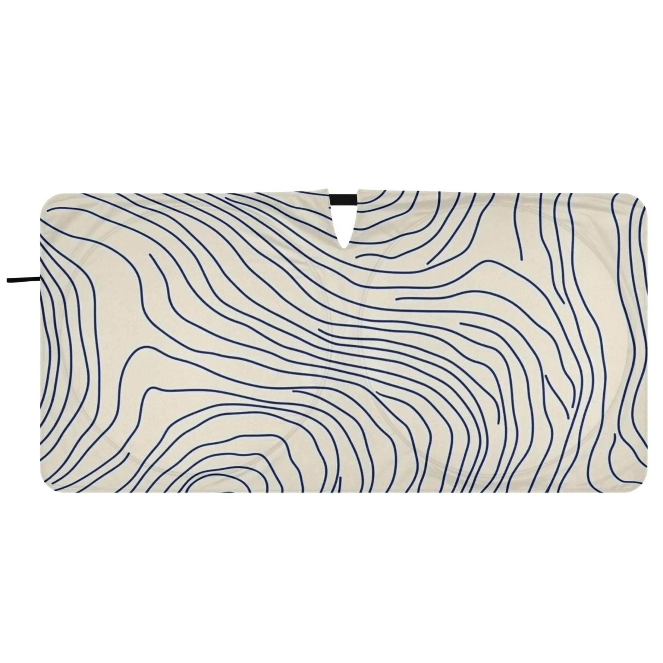 Blue Lines Curves Car Windshield Sun Shade Foldable Front Window Shades ...