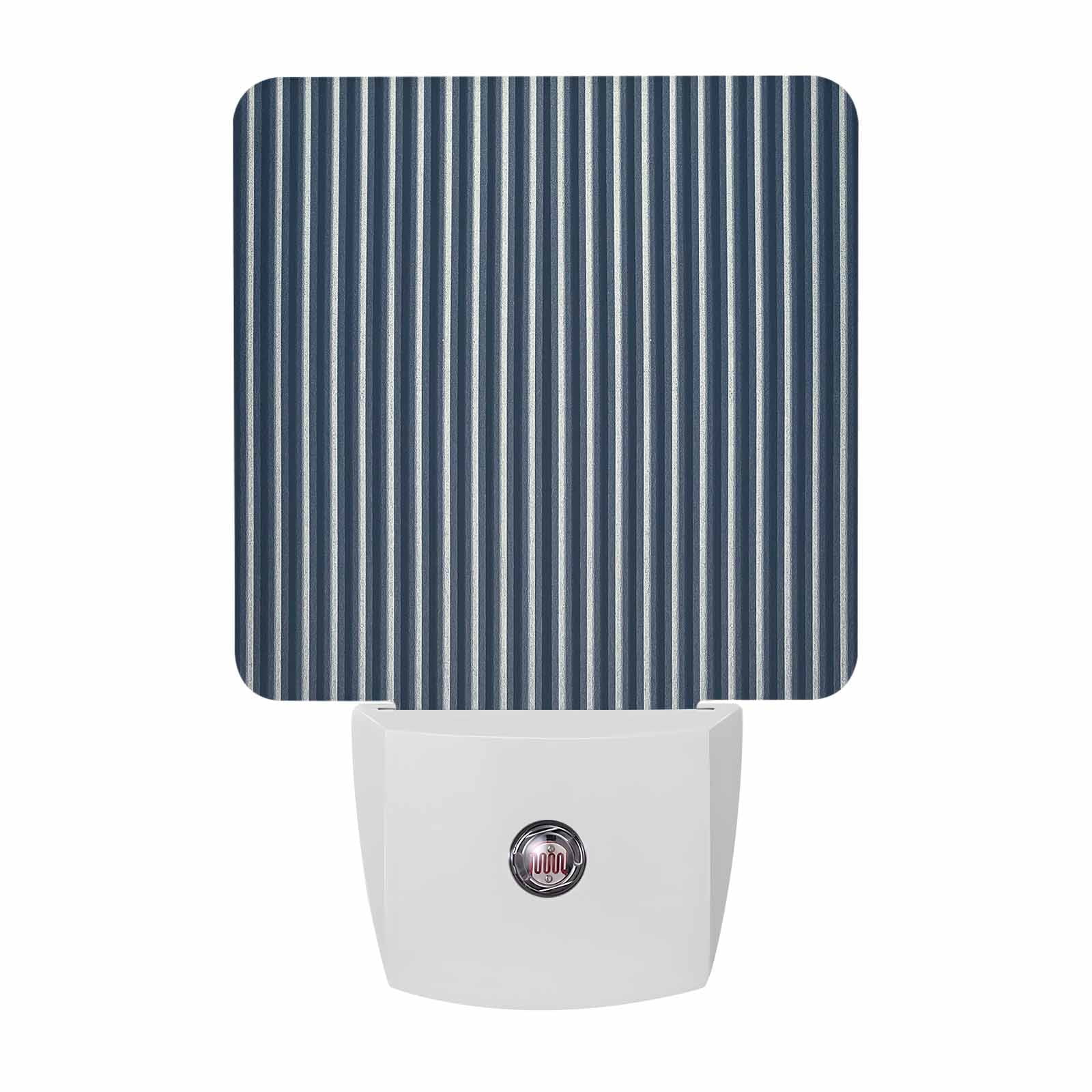 Blue Lines Plug-in LED Night Lights Stripe Auto Dusk-to-Dawn Sensor for ...