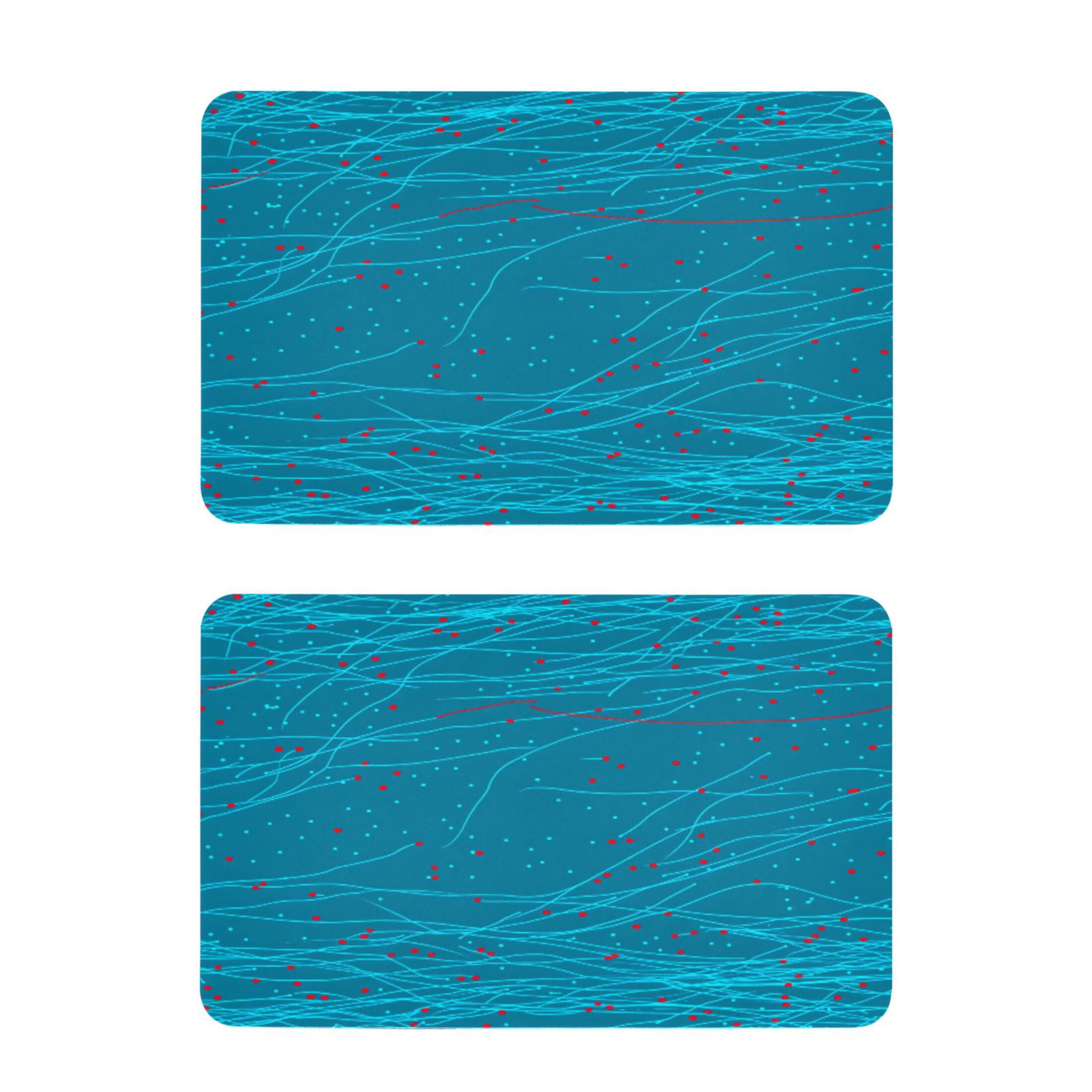 Blue Lines and Dots 2 Pack 4x2.5 Inch Magnetic Stickers Thick and ...