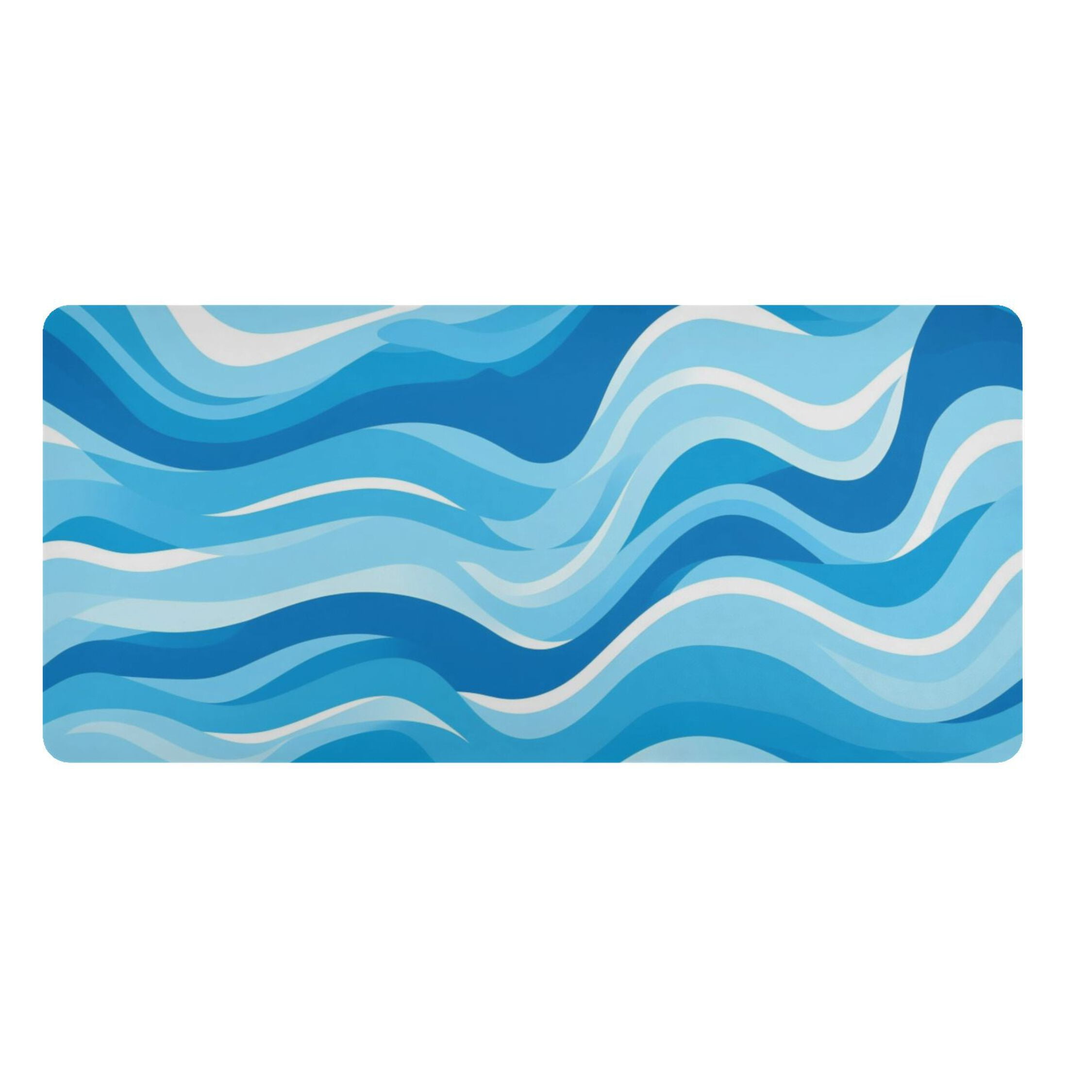 Blue Liquid Desk Mats Large Mouse Pad Long Keyboard Computer Rubber ...