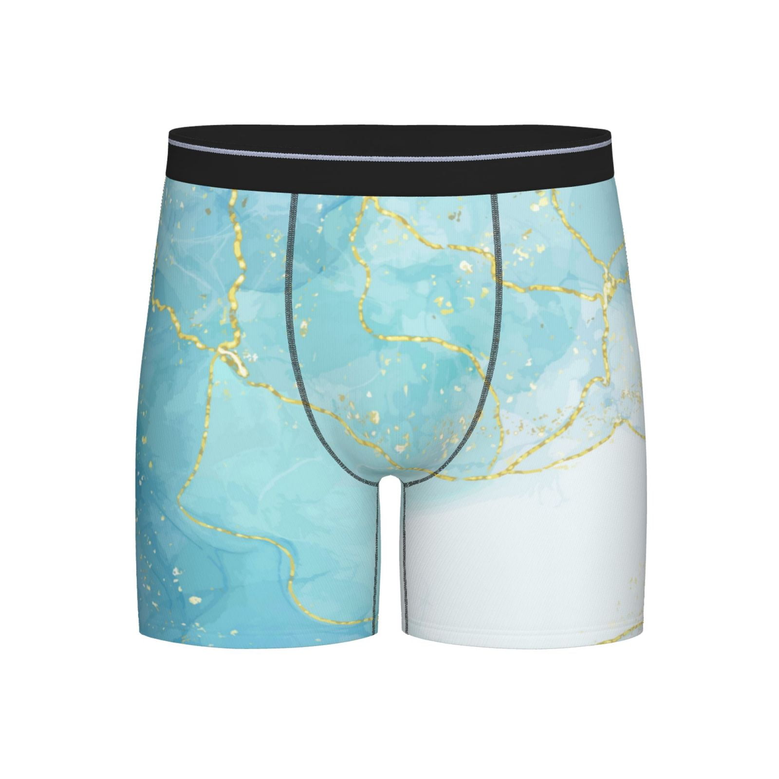Blue Liquid Marble Underwear For Men,Soft Boxer Briefs - Comfortable ...