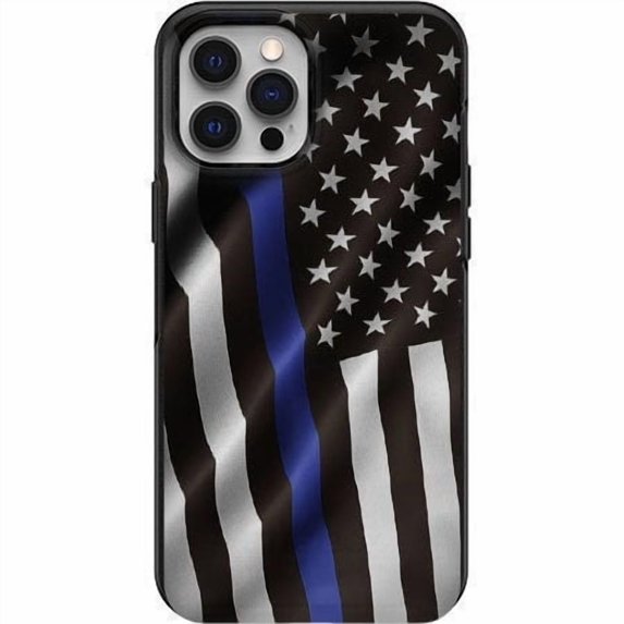 Blue Lives Flag Stripe Patriotic Support Print with iPhone 17 through ...